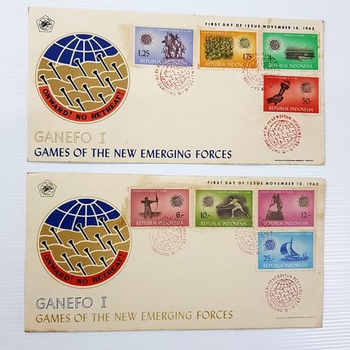 Jual Prangko INDONESIA 1963 GANEFO I • Games of the New Emerging Forces ...