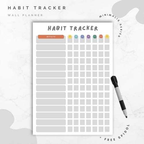 Jual Habit Tracker / Meal Planner / Study Tracker - Simple Series ...
