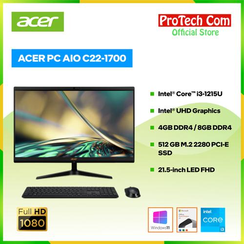 Promo ACER PC ALL IN ONE C22-1700 i3-1215U 8GB 512GB SSD 21,5" FHD OHS ...
