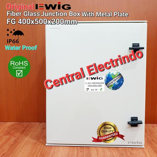 Jual Junction Box Panel FG 400×500×200mm Box Fiber Glass With Metal ...