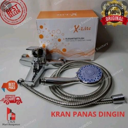 Jual Kran keran panas dingin Xlite kran bathtub 1 set shower XLITE ...