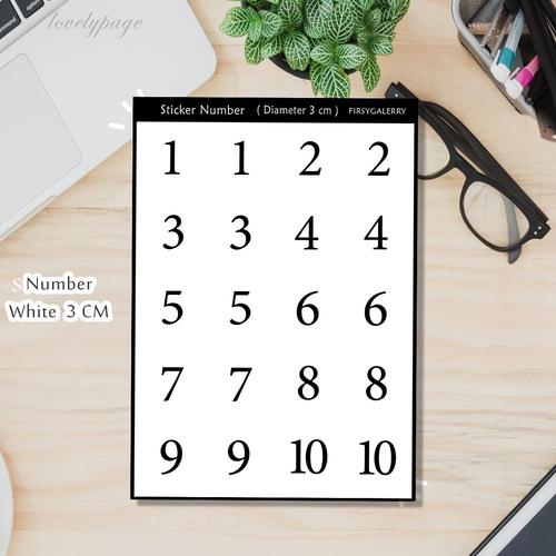 Jual STICKER NOMOR ANGKA LABEL BULAT BESAR NUMBER 1-100 KECIL ...