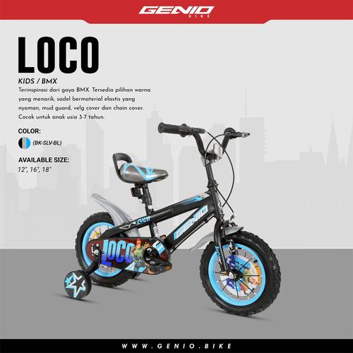 Jual Sepeda Anak Cowok Roda 4 BMX Mini Genio Loco 12 16 inch By United ...