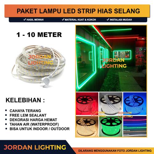 Jual Paket Siap Pakai 1-10 Meter LED Strip Lampu Hias Plafon Taman ...