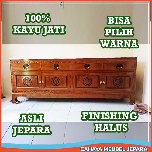 Jual Meja Tv Kayu Jati Ukir Jepara Juga Bufet Ruang Tamu Klasik Modern ...
