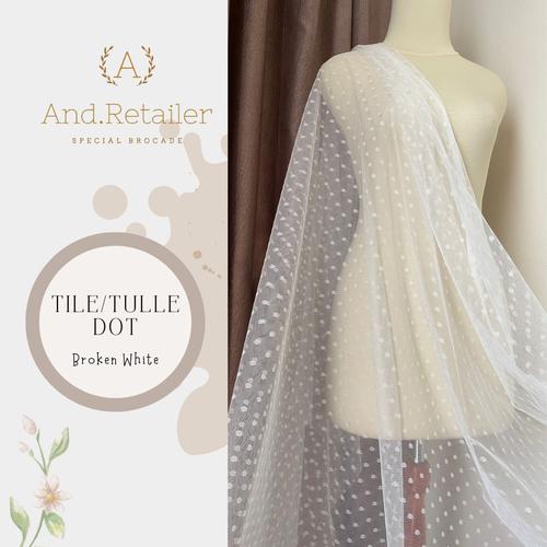 Promo Bahan Kain Tile Dot Polkadot Warna Putih Broken White - Jakarta Barat - AnD_RETAILERTEX ...