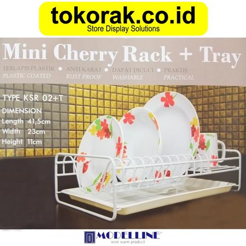 Jual RAK PIRING GELAS MINI CHERRY + TRAY RACK KERANJANG DAPUR MODELLINE ...