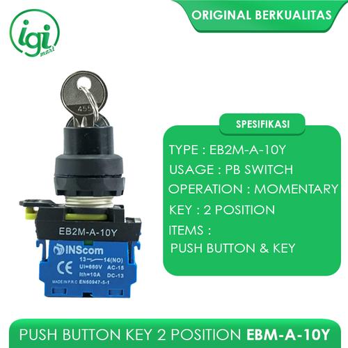 Jual SELECTOR SWITCH WITH KEY STAY PUT / PUSH BUTTON KUNCI LOCK ON OFF - KEY 2 POSITION - Kota ...