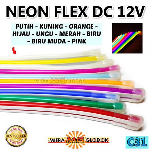 Jual NEON FLEX LED DC 12V PANJANG SATU 1 METER HARGA PER METER WARNA ...