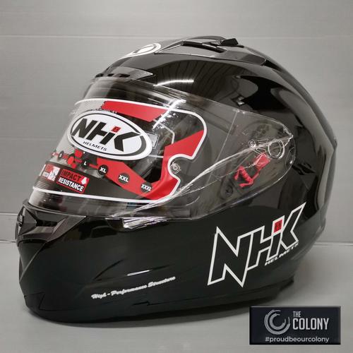 Jual NHK RX9 RX-9 SOLID BLACK GLOSSY HELM FULL FACE ORIGINAL NHK - M ...