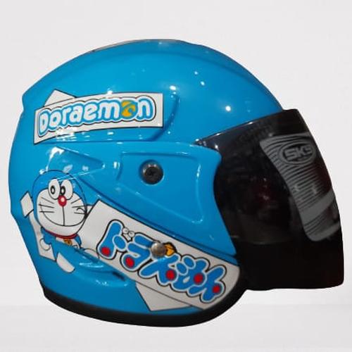 Jual Helm anak sky Doraemon usia 4 sampai 9 tahun - Doraemon biru, S ...