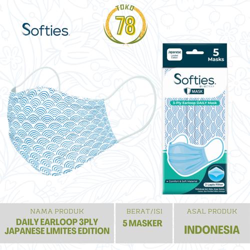 Promo Softies Daily Mask Japanese 5s - Isi 5 pcs Masker Motif Japanese ...