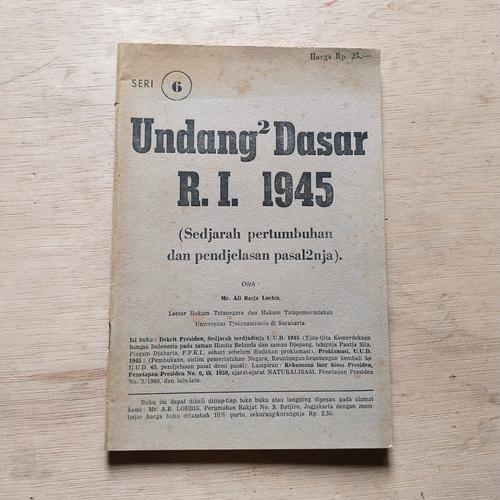 Jual Buku Original UUD RI 1945 Sejarah Pertumbuhan & Penjelasan ...