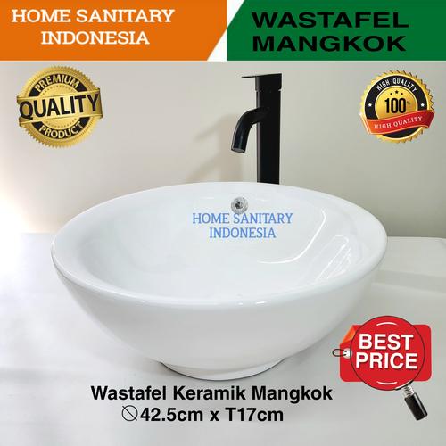 Jual Wastafel Mangkok K26 Wastafel Bulat atas Meja Putih - PAKET K ...