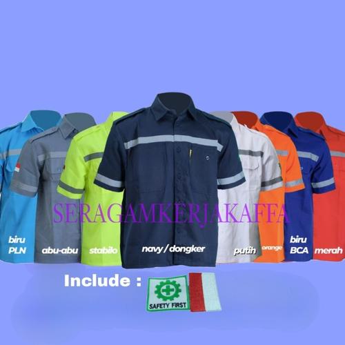 Jual Wearpack Safety Seragam Kerja sragam Bengkel Baju kerja Lengan ...