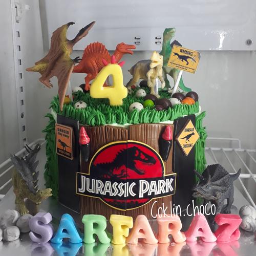 Jual KUE ULANG TAHUN JURASSIC PARK/ TIREX CAKE BIRTHDAY DINOSAURUS ...