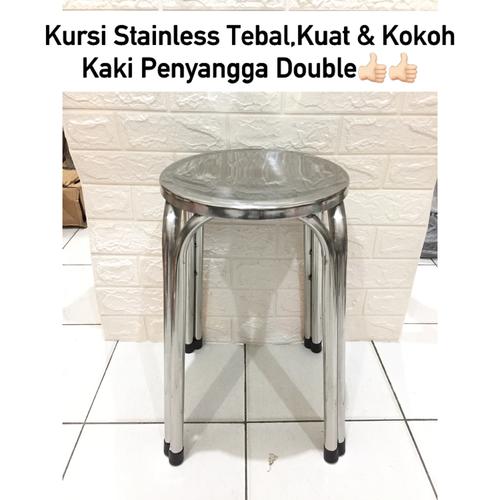 Jual Kursi stainless bangku stainless bulat tinggi 47cm - Kota Medan ...