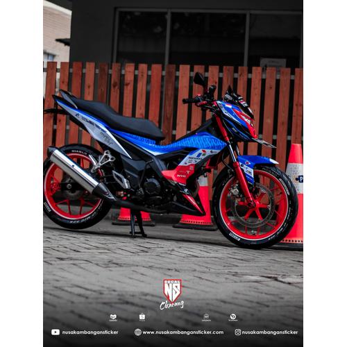 Jual Stiker decal SONIC liver mandalika biru full body - Graftac ...