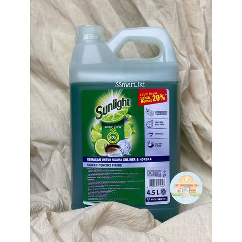 Jual Sunlight Sabun Cuci Piring Cair Jeruk Nipis 4.5Liter Jerigen ...