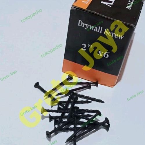 Jual ( 1 DUS 6x2 ) Sekrup Gipsum 5cm Skrup Mur Baut Gypsum Drywall 6 x ...