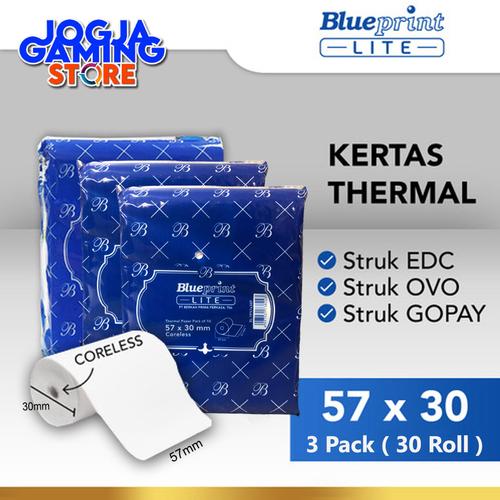 Jual KERTAS THERMAL STRUK KASIR EDC BLUEPRINT LITE 57x30 - 3 Pack 30 Rol - Kota Yogyakarta ...