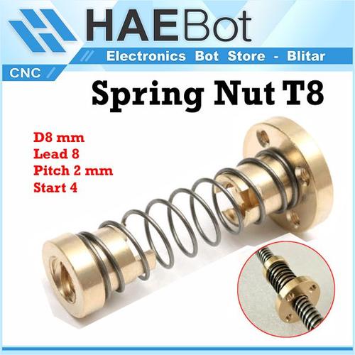 Jual [EBS] Spring T Nut T8 Lead Screw Pitch 2 mm 4 8mm Anti Backslash CNC - Kota Blitar - HAEBOT ...