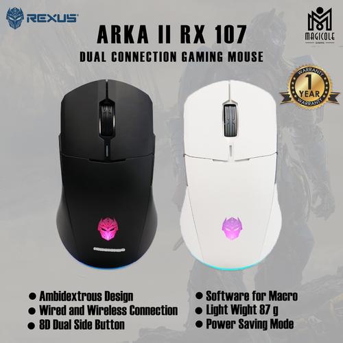Jual Rexus Arka II / Arka 2 RX107 Wired / Wireless Gaming Mouse - Putih ...