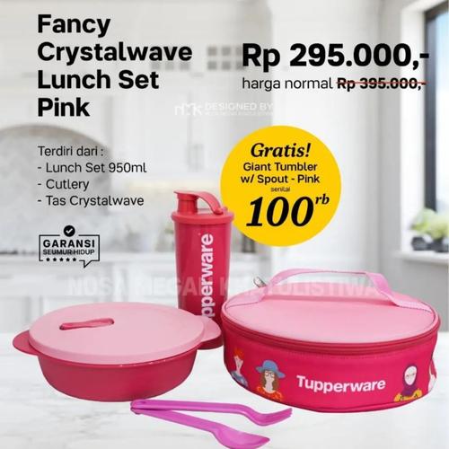 Jual fancy crystalwave lunch set pink tupperware - Kota Medan - ceyin ...