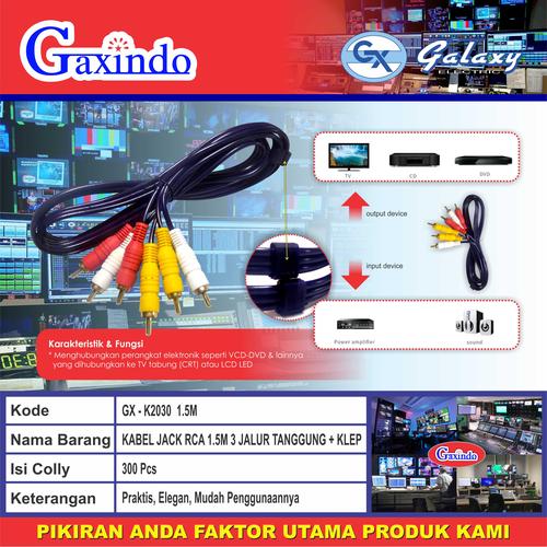 Jual Kabel Jack RCA Audio TV 3 Ke 3 Jalur Premium Murah 1.5M - Jakarta ...