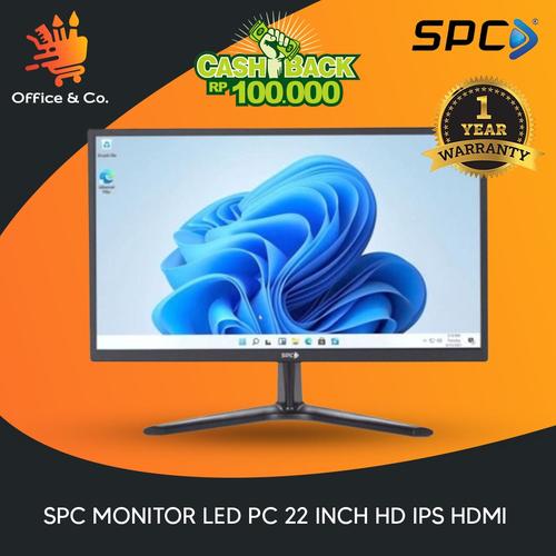 Jual SPC Monitor LED PC 22 Inch Komputer HD IPS HDMI - Garansi 1 Tahun ...