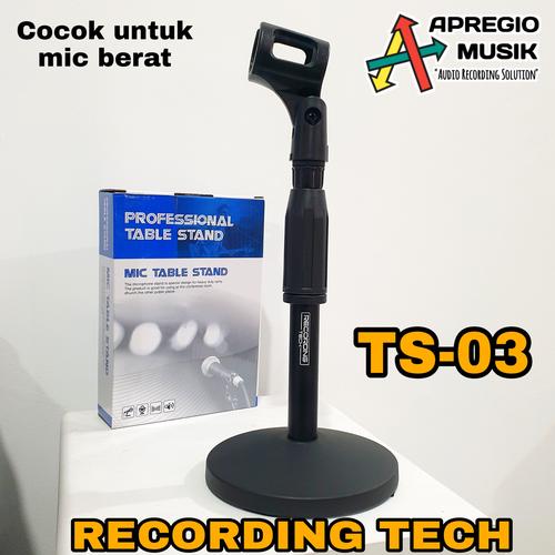 Jual Recording Tech TS03 TS 03 STAND MIC MEJA Podcast podium Full besi - Kota Surabaya - Apregio ...