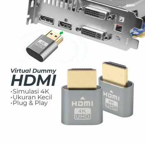 Jual Virtual Dumy HDMI Plug Port Alat Mining 4k UHD GPU Normal Anti ...