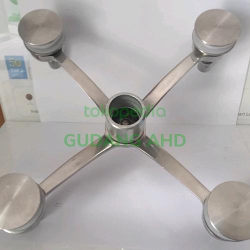 Jual Spider Fitting / Alat Jepit Gabung Kaca Spider 4 Kaki Glass Clamp ...
