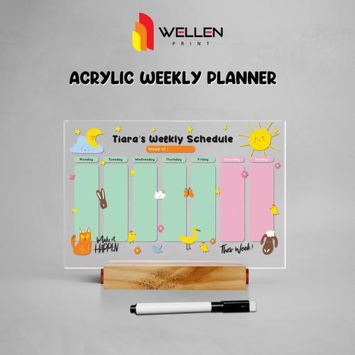 Jual Custom Akrilik Weekly Planner / Monthly Planner / Acrylic Wooden ...