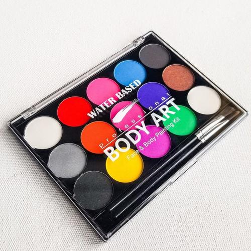 Promo PROFESSIONAL FACE AND BODY PAINTING KIT BODY ART (FREE 2 BRUSH ...