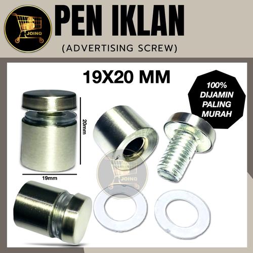 Jual PEN IKLAN 19x20 Stainless / Baut Akrilik Baut Kaca Sign Board 19x ...