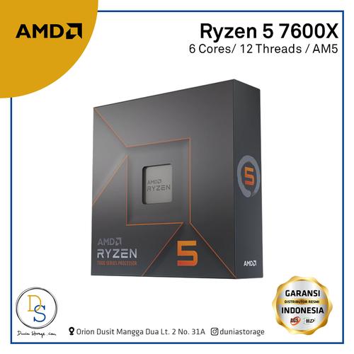 Promo AMD Ryzen 5 7600X Processor | AM5 | 6 Core 12 Threads Cicil 0% 3x ...