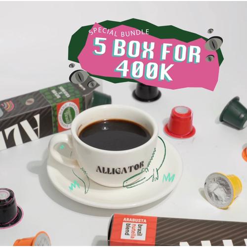 Jual Alligator Roastery Coffee Capsule | Special Bundle 5 Box - All Varian - Kota Medan ...