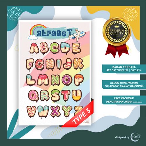 Jual POSTER EDUKASI - Mengenal huruf Besar Lucu Abjad Type 005 - Kota ...