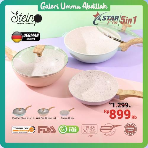 Jual Stein Star Pan 5 in 1 Steincookware Starpan Frypan Wok Pan Stein - Jakarta Barat - Galeri ...