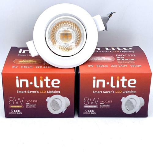 Jual Lampu INLITE Mini Downlight Tanam INDC232 8W Sinar PUTIH Body ...