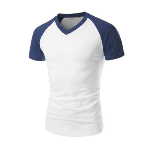 Jual baju kaos polos pria lengan pendek kerah v neck model raglan ...