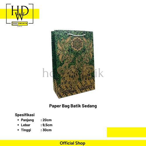 Jual Paper Bag / Tas Kertas Kemasan Motif Batik 20x30cm Tebal PREMIUM ...