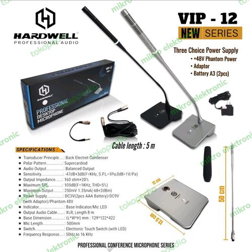 Jual Mic Meja Conference HARDWELL VIP 12 Podium VIP 12 Original - Kota ...