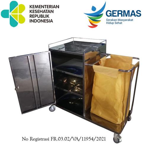 Jual Troli Linen dengan Pintu Full Stainless - Laundry Trolley - Kab ...
