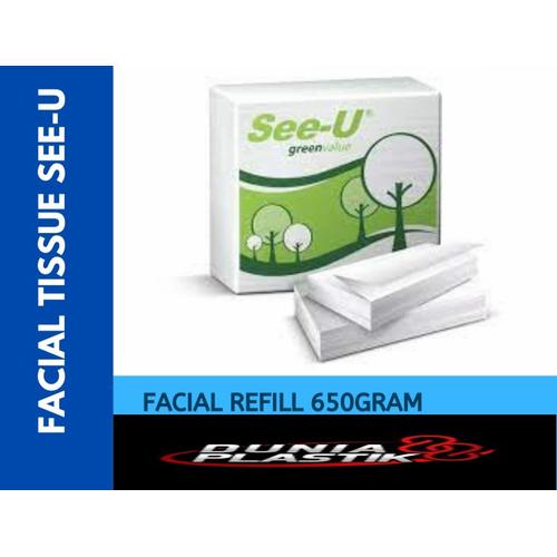 Jual Tissue SEE-U Facial Kemasan Refill 650gram 2ply Tisu Wajah/Green ...
