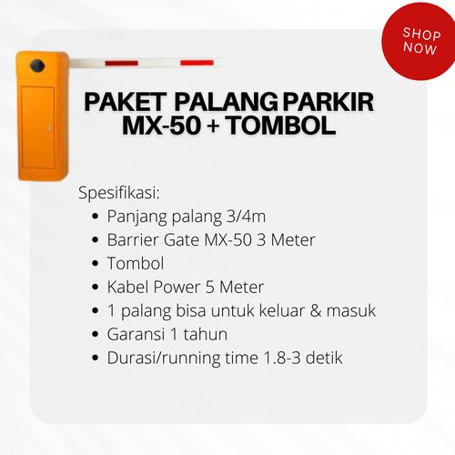 Jual Palang Otomatis + Tombol Mx-50 Palang Parkir Barrier Gate Mx-50