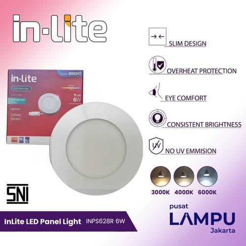 Jual INLITE Led Panel Inbow Bulat 6watt LED 220V 220volt 6W round ...