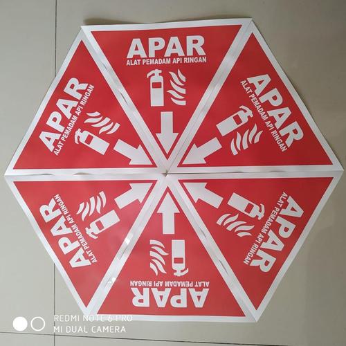 Jual Sticker Segitiga Apar. Penanda alat pemadam Api Rambu Tabung APAR ...