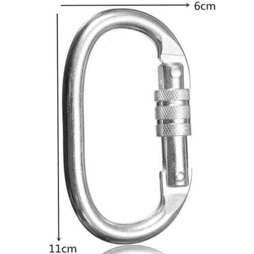 Jual Carabiner Panjat Tebing 25 KN Pro Oval Baja Galvanis EN362 25KN ...